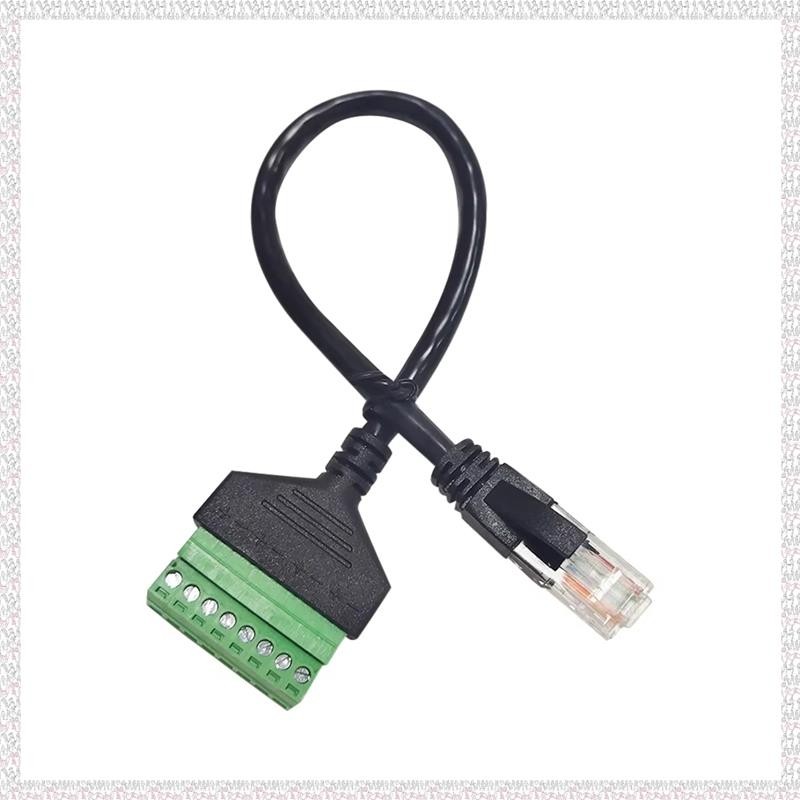 (G T F H) 20cm RJ45 toScrew Terminal Block Ethernet Crystal Head-Male ...