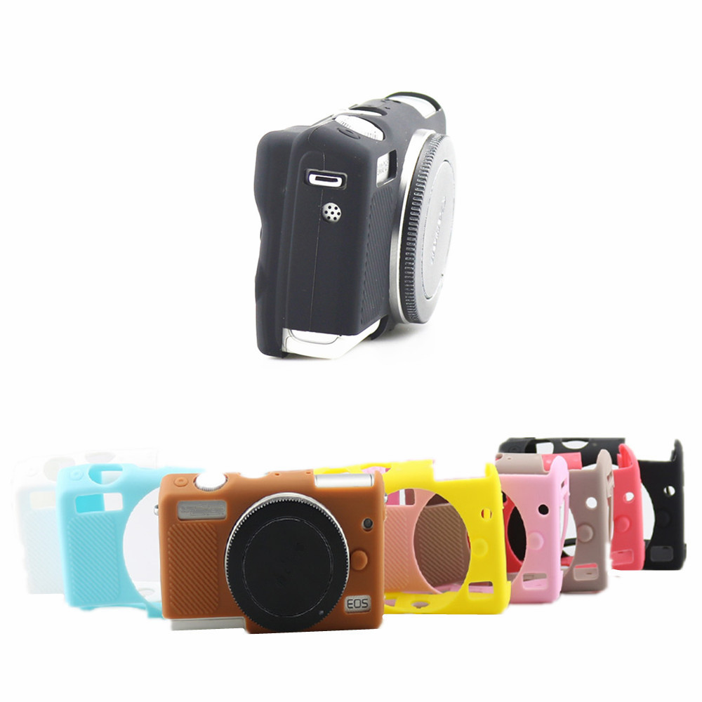 M100 M200 Rubber Silicon Case Body Cover Protector Frame Skin for Canon ...