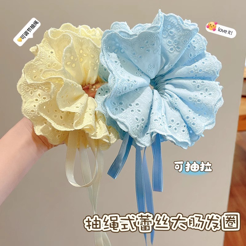 Dây Buộc Tóc Phong Cách Mục Vụ Ren Dây Rút Ruột Lớn Tóc Cho Nữ Phụ Kiện ...