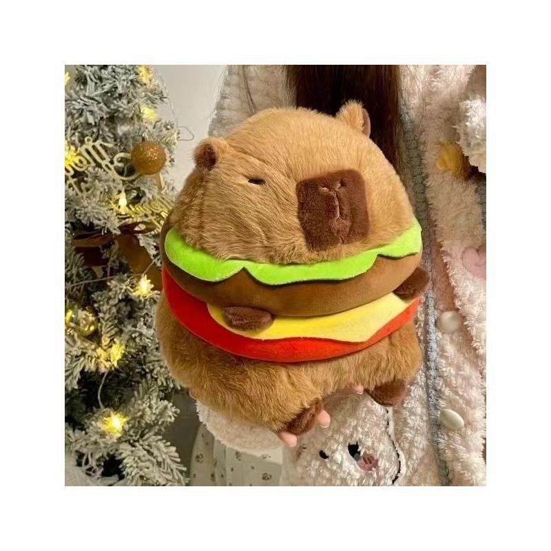 Búp bê đồ chơi sang trọng Kapibara Burger Capybara, Quà tặng sinh nhật ...