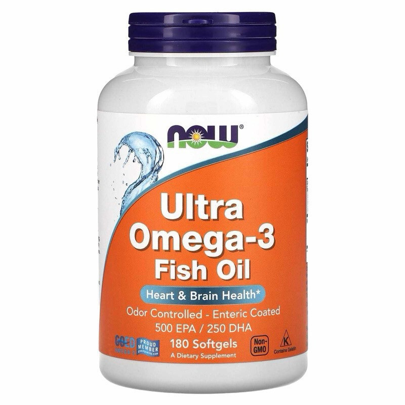 Viên uống Now Omega 3 180 EPA 120 DHA - Dầu cá Omega-3 Fish Oil ...