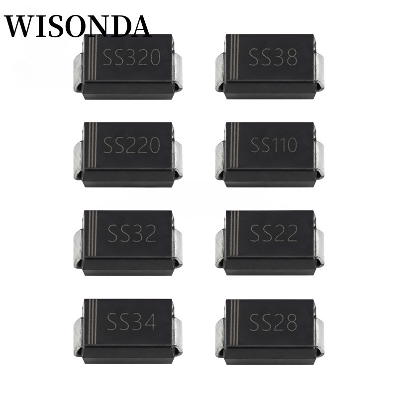 100 】 Diode chỉnh lưu SMA SCHOTTTKY SS12 SS14 SS16 SS110 SS120 SS24 SS26 SS210 SS220 SS34 SS36 ...