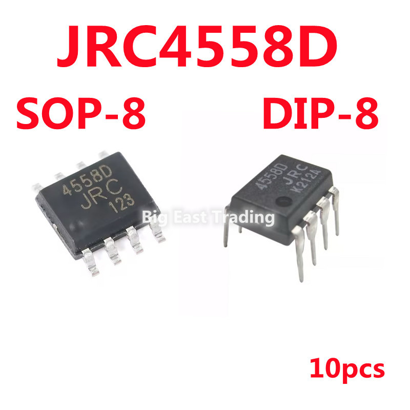 Mới Chính Hãng 10 Chiếc JRC4558D DIP-8 JRC4558 SOP-8 NJM4558D 4558D DIP8 Dual Op Amp Khuếch Đại ...