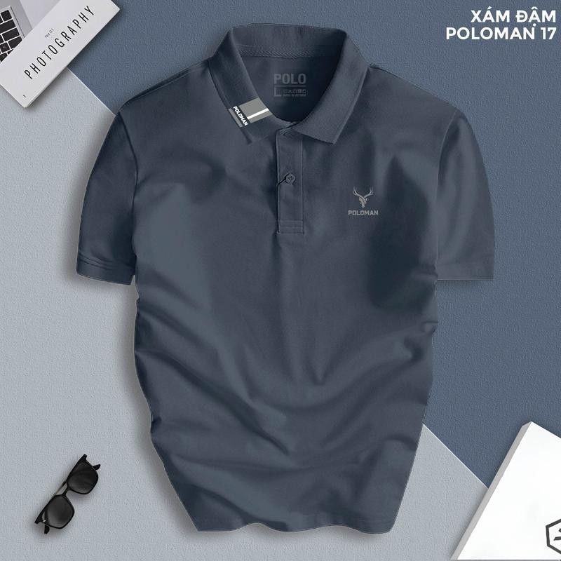 [POLOMAN 17] BST Áo Polo Nam Form Slimfit, Vải Thun Co Giãn 4C Thoáng ...