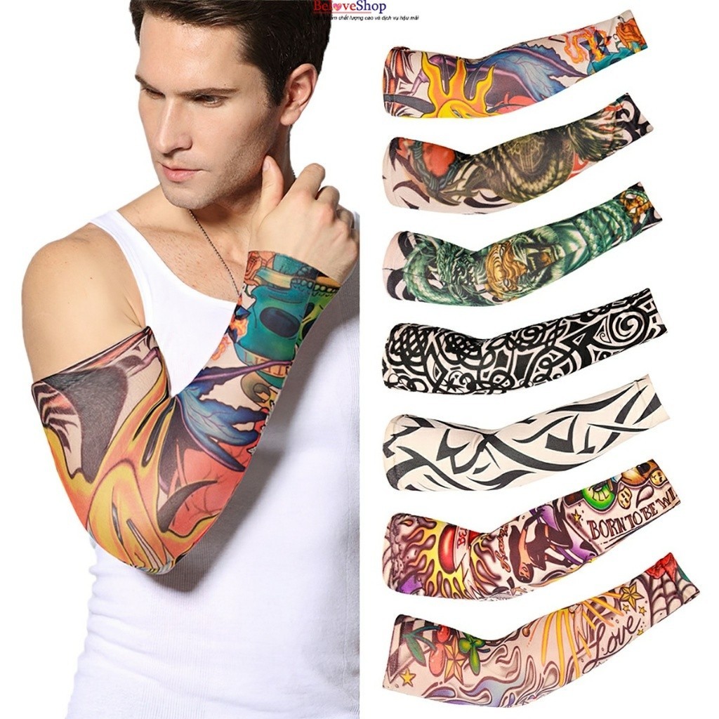 Bao Tay Giả Săm Tattoo - Găng Tay Tattoo Hình Săm -BeloveShop | Shopee ...