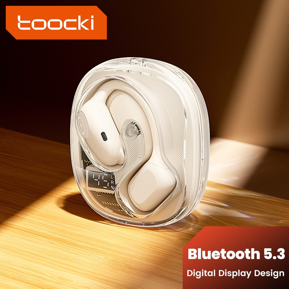 Tai nghe Bluetooth không dây Toocki OWS Bluetooth 5.3 thiết kế màn hình kỹ thuật số Tai nghe ...