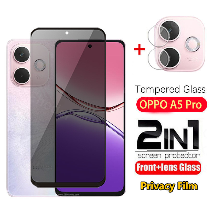 Kính Cường Lực Riêng Tư Cho OPPO A5 Pro 5G 2025 Bảo Vệ Màn Hình Ống Kính Máy Ảnh OPPOA5 ...