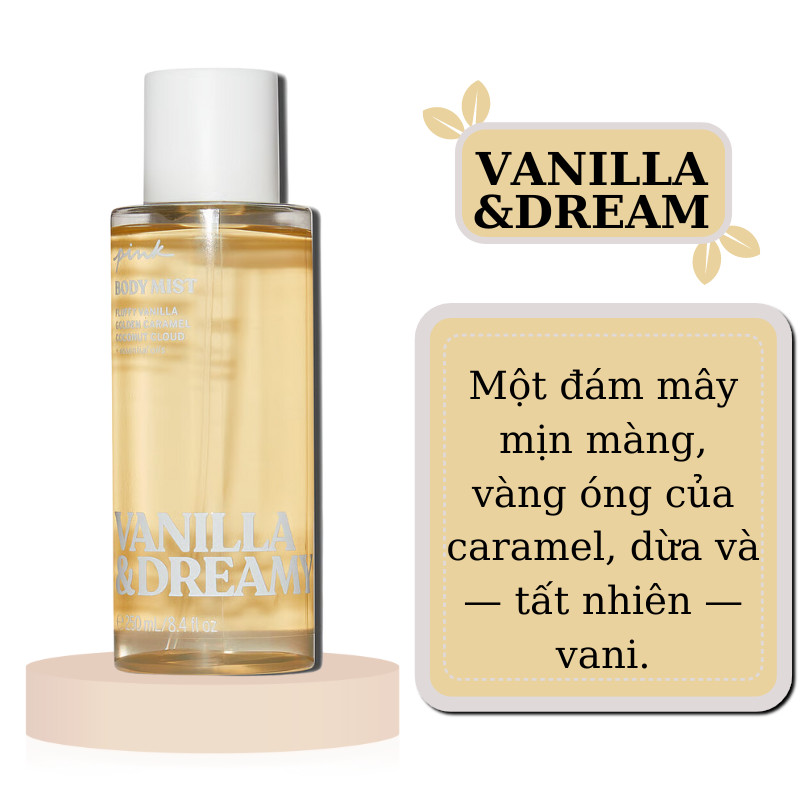 TESTER VANILLA&DREAM - XỊT THƠM BODY MIST VICTORIA'S SECRET | Shopee ...