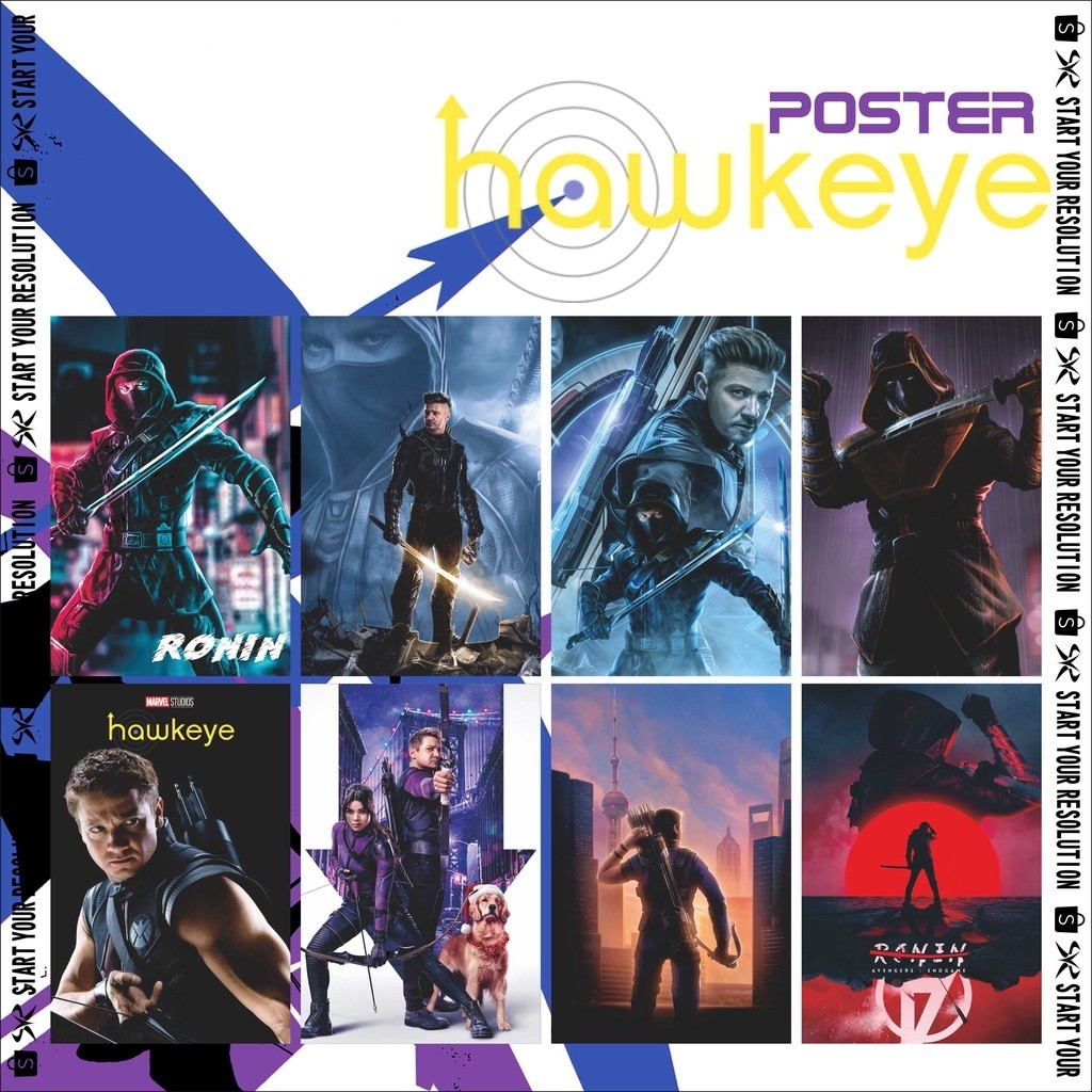 Poster Film Marvel Marvel Hawkeye / Poster Decal dán tường, trang trí ...