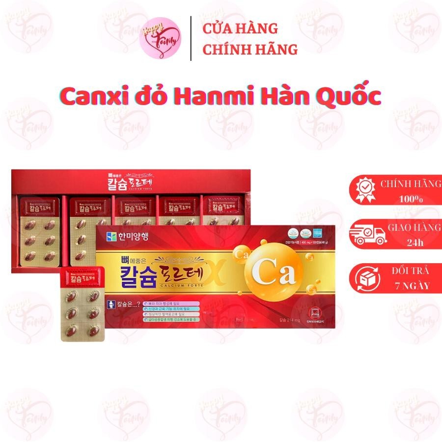 Viên Canxi hàn quốc hộp đỏ 120 viên - Bổ sung Canxi Hanmi chính hãng ...