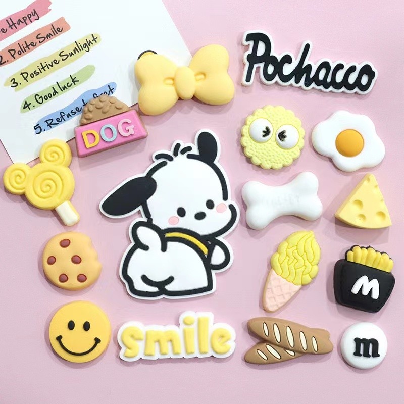 Set jibbitz 2d gắn dép trang trí dép cute, jibbitz nhựa dẻo, set ...