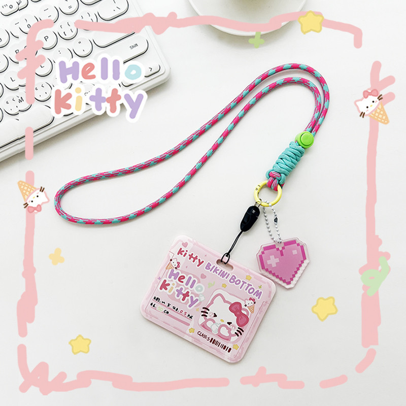 Mới Chính Hãng Bìa Thẻ Hello Kitty Chủ Thẻ ID Bảo Vệ Tài Liệu Bao Da ...