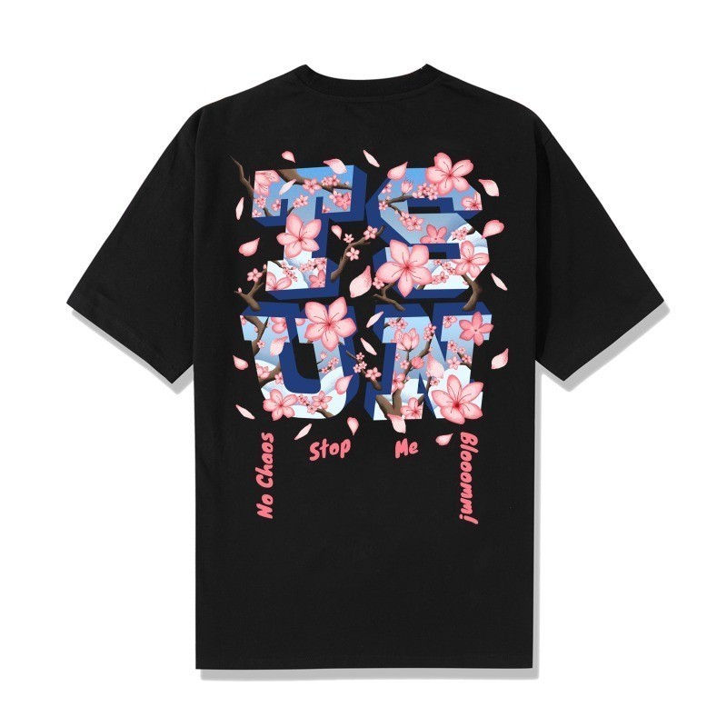 Áo thun TSUN Blossom Flower Tee - Black S-5XL | Shopee Việt Nam
