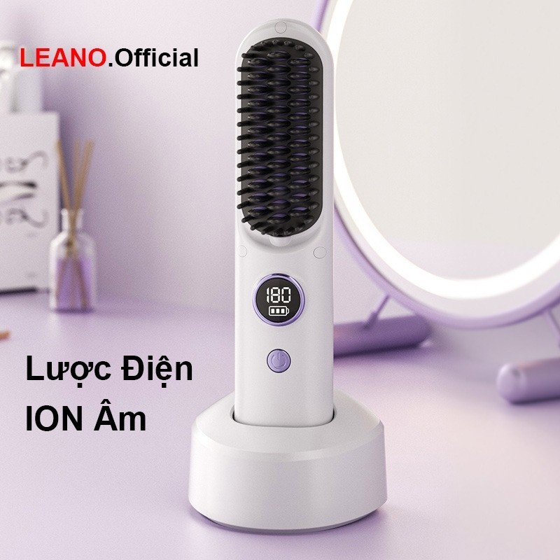Lược điện không dây ion âm LEANO - Chăm sóc tóc suôn mượt, tạo kiểu ...