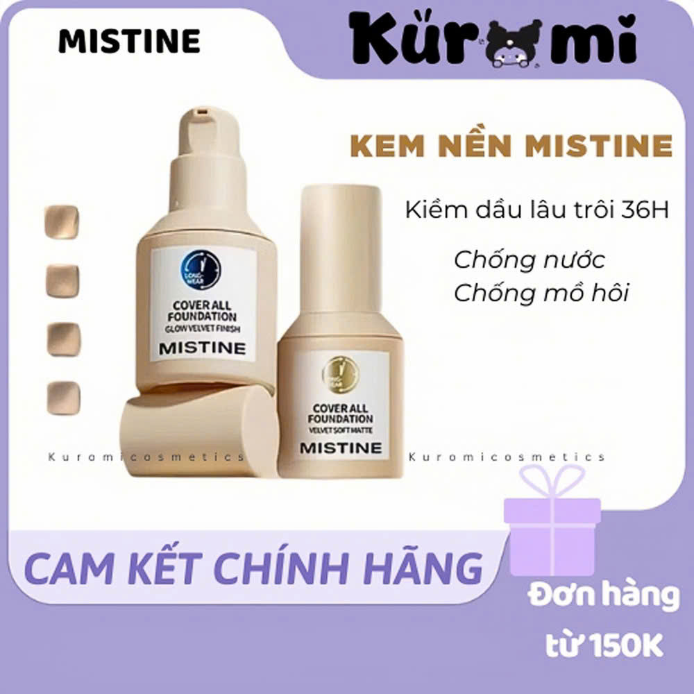 [HỎA TỐC MISTINE] Kem Nền Dưỡng Ẩm MISTINE Dạng Lỏng 30g Che Phủ Tốt Kiềm Dầu 36H Lâu Trôi Phù ...