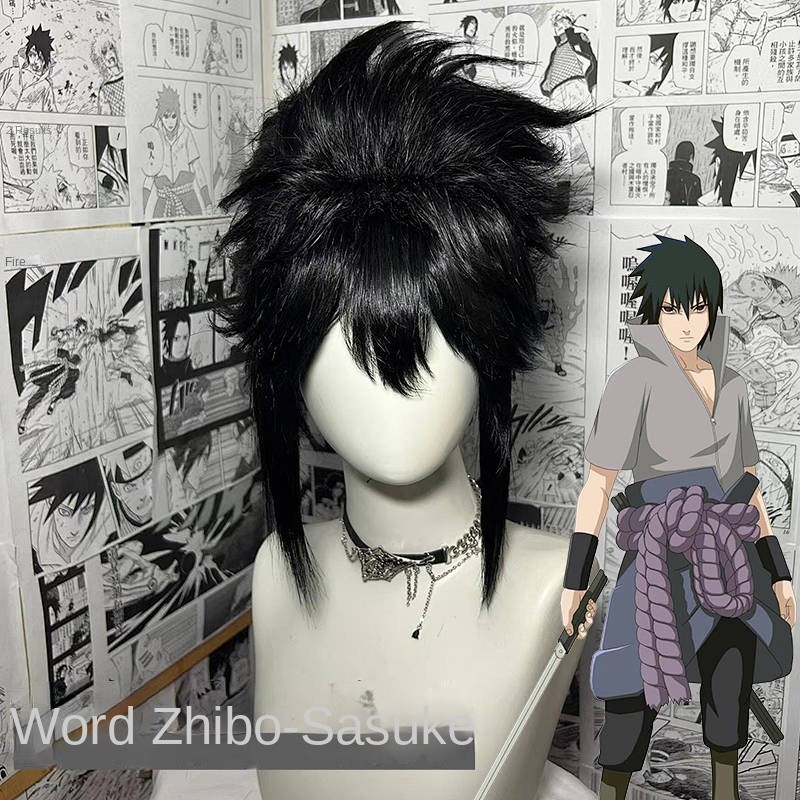 Naruto Cos Wig Sasuke Uchiha Sick Jiao Jird Easy-to-Shape Anime ...