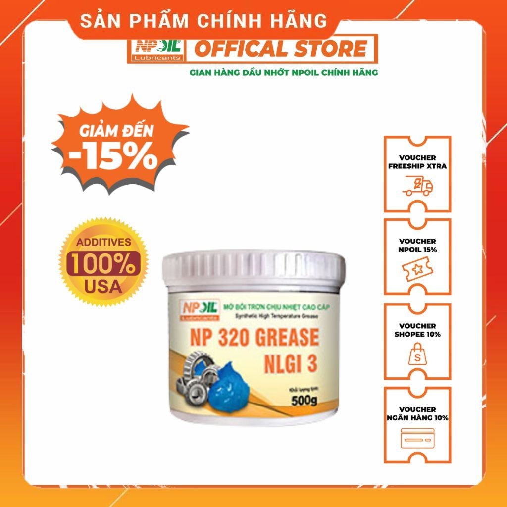 Mỡ bôi trơn chịu nhiệt cao cấp NP 320 GREASE hũ 0.5 KG | Shopee Việt Nam