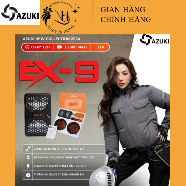 Bộ Áo điều Hoà Azuki EX9 2024 -Quạt 21V Chạy liên tục 12 tiếngBỘ PHỤ KIỆN VÀ ÁO ĐẦY ĐỦ | Shopee ...