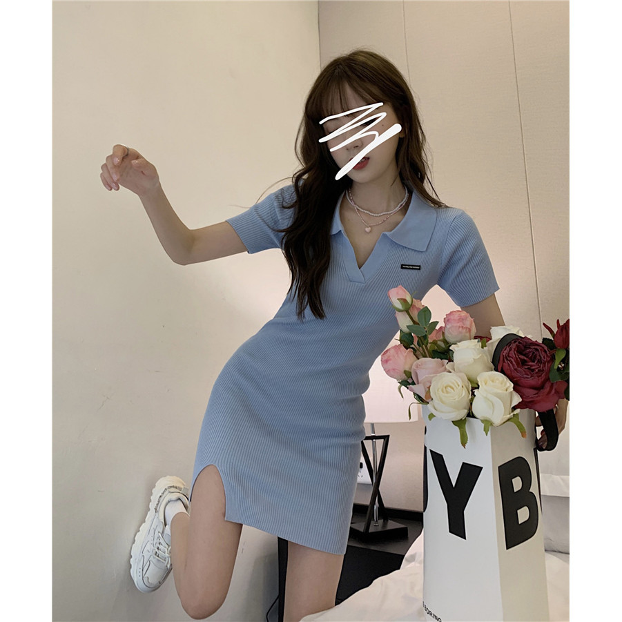 Balamy Mùa Hè Phong Cách Mới Ôm Phù Hợp Với Ve Áo Nữ Nguyên Chất Desire Váy Nóng Cô Gái Chia Váy ...