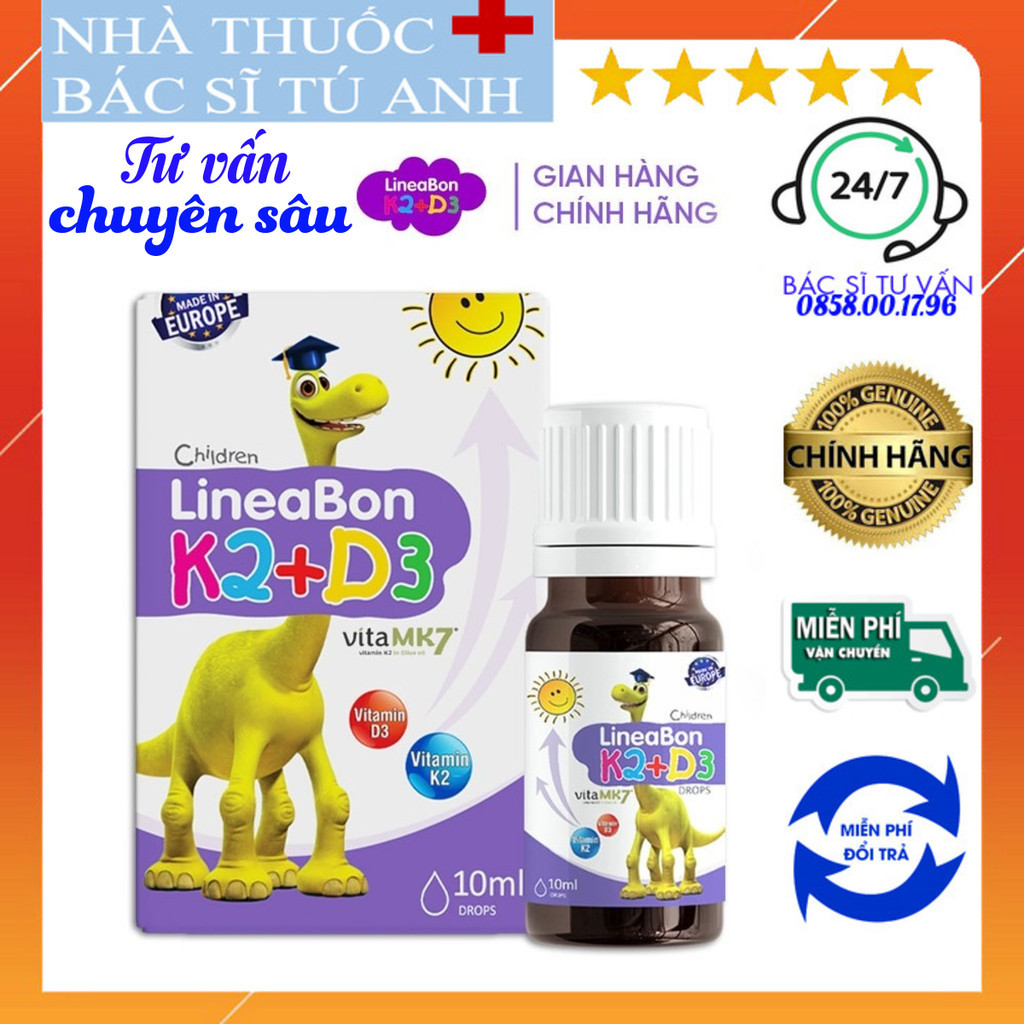 LineaBon vitamin D3 K2 10ml - Vitamin tăng chiều cao cho bé chính hãng ...