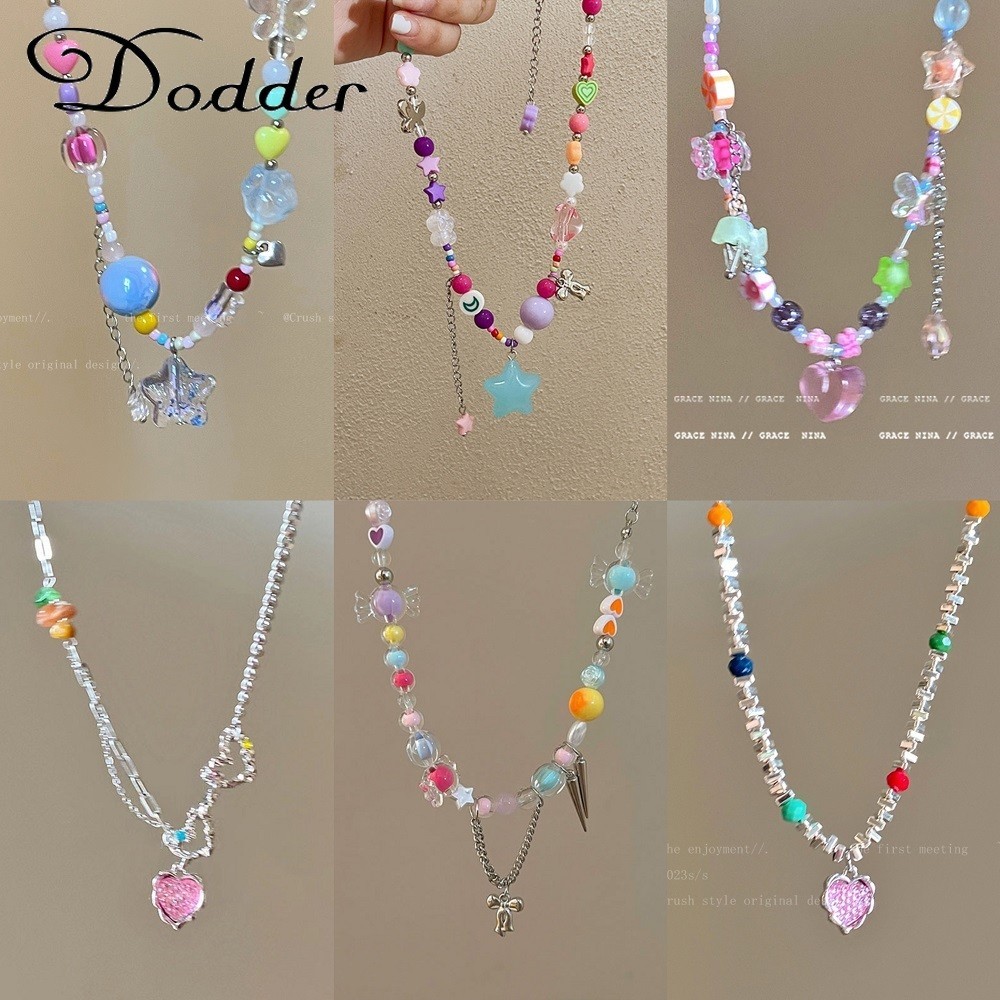 Dodder Dopamine Vòng Cổ Trái Tim Cho Nữ Y2k Chuỗi Hạt Dây Chuyền Ngọc ...