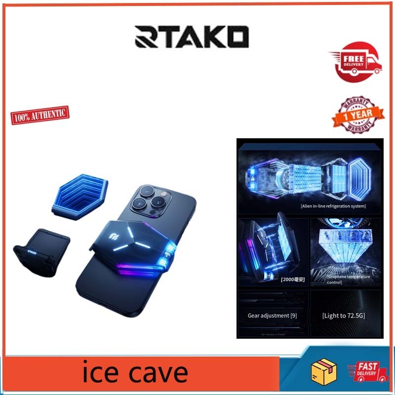 Rtako hang đá điện thoại di động tản nhiệt bán dẫn thiết bị làm mát kẹp lưng không dây trò chơi ...