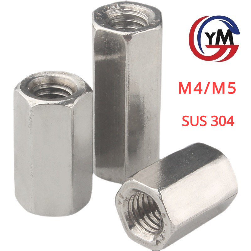 [Ymh1] Đai ốc nối ，Ống nối ty ren lục giác inox 304 - Nối ren M4 / M5 ...