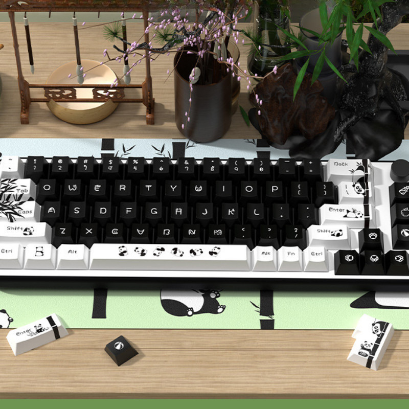 Panda Keycap Cherry Profile PBT Thuốc nhuộm năm mặt thăng hoa 138 / 158 ...