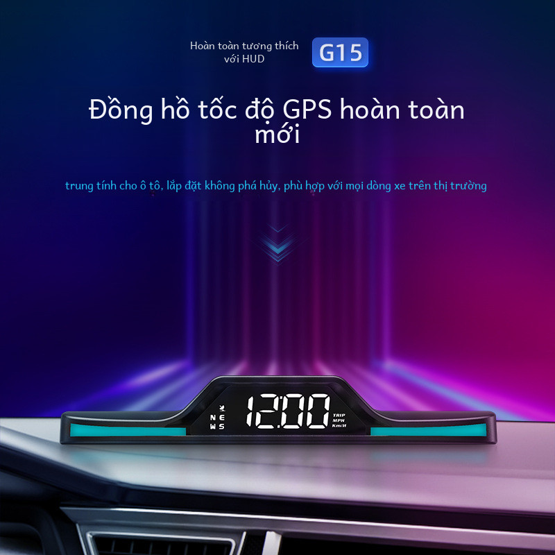 2024 mẫu HUD GPS Mới G15 Đa Năng Ô Tô HUD Màn Hình Hiển Thị GPS Quá Tốc ...