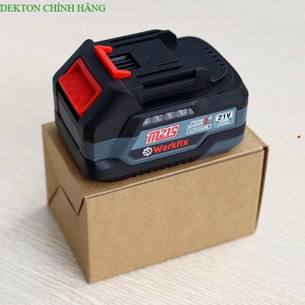 Pin máy Khoan, PIn Workfix 4Ah PLUS, thế hệ mới, Dung lượng chuẩn 4Ah ...