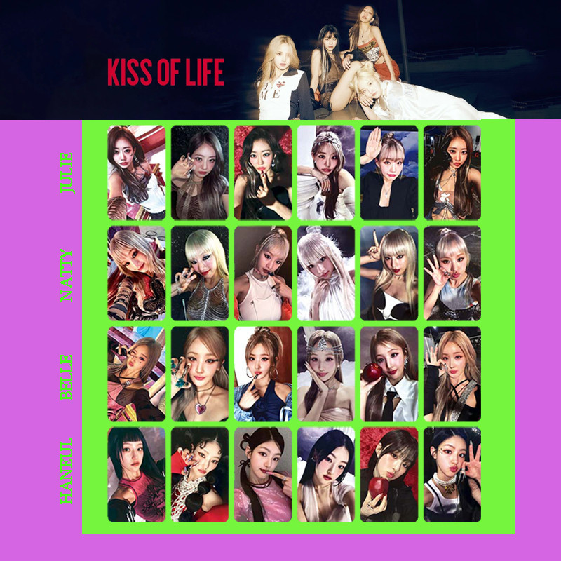 4-6pcs/set KISS OF LIFE KIOF Photocards Midas Touch Lomo Cards JULIE NATTY BELLE HANEUL SOLO ...