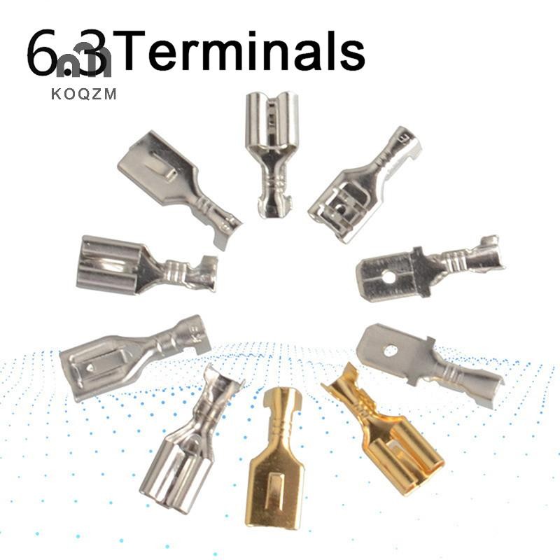 [Koqzm] 50 CÁI 6.3 Crimp Terminal Nam Nữ Spade Connector Crimping ...