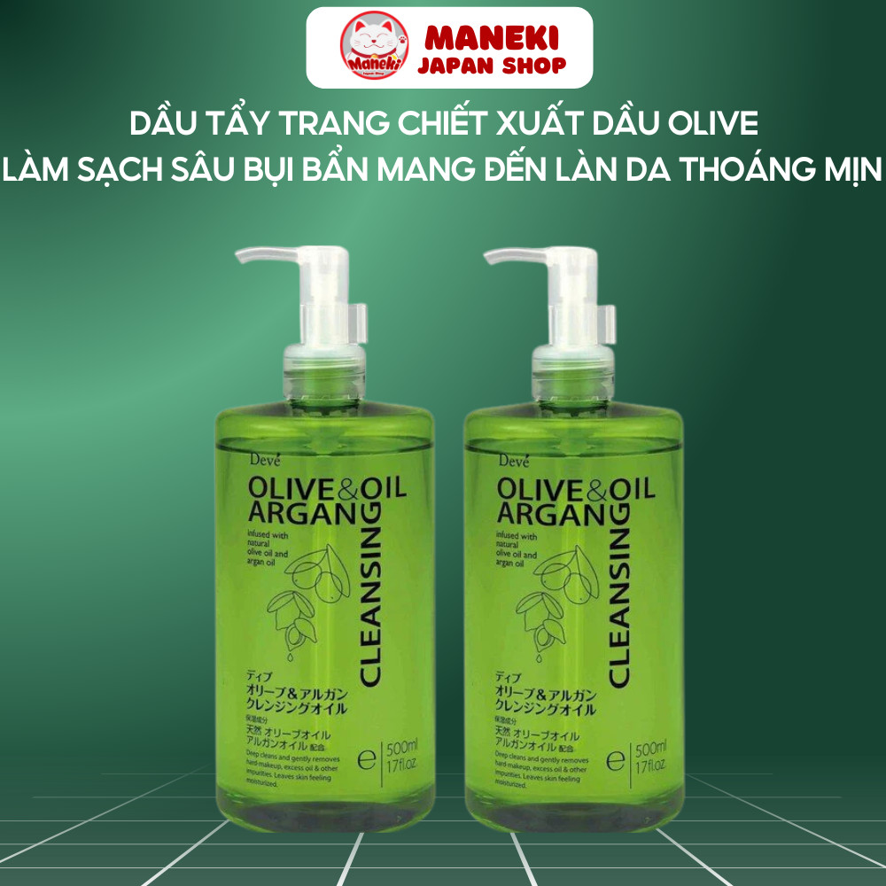 Dầu Tẩy Trang Chiết Xuất Dầu Olive & Argan Deve Clean sing Oil 500ml ...