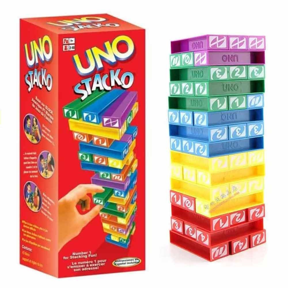 UNO STACKO The Stacking Block Game Mini Board Game | Shopee Việt Nam