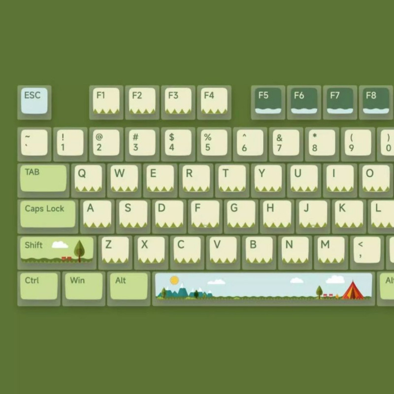 Akko Blueberry Jam Pudding Keycap ASA Profile Hộp số ánh sáng bốn mặt ...