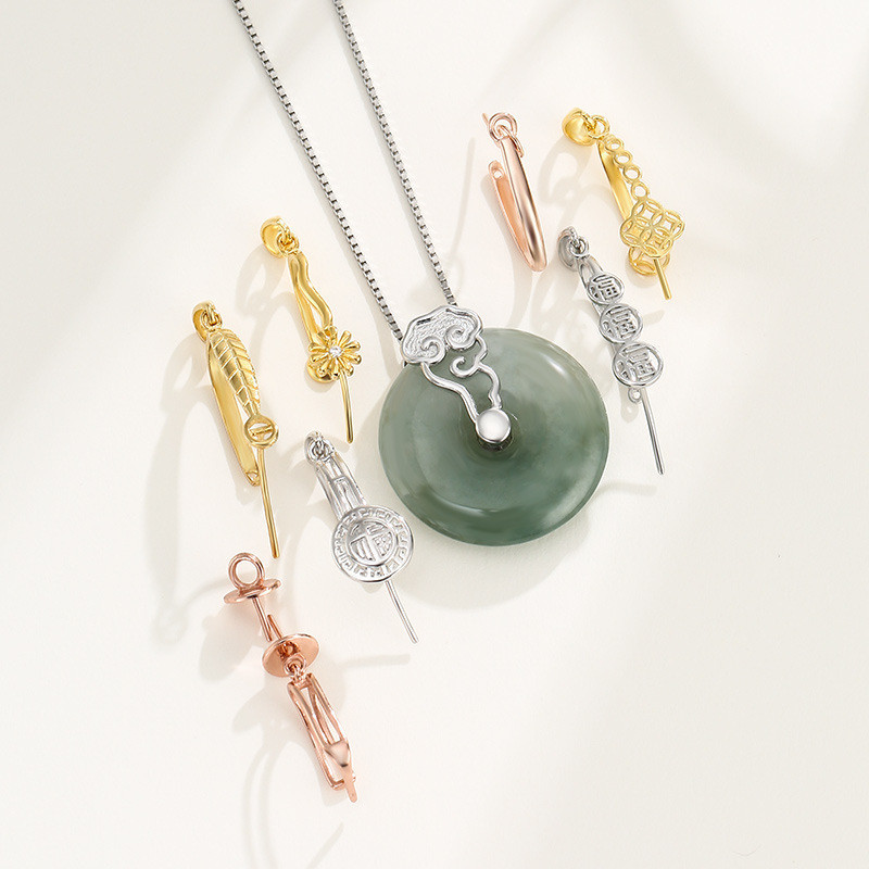 Giá đỡ rỗng mặt dây chuyền bạc S925 | Kẹp Nút An Toàn DIY Phụ Kiện Mặt Dây Chuyền Kẹp Sáp Ong ...