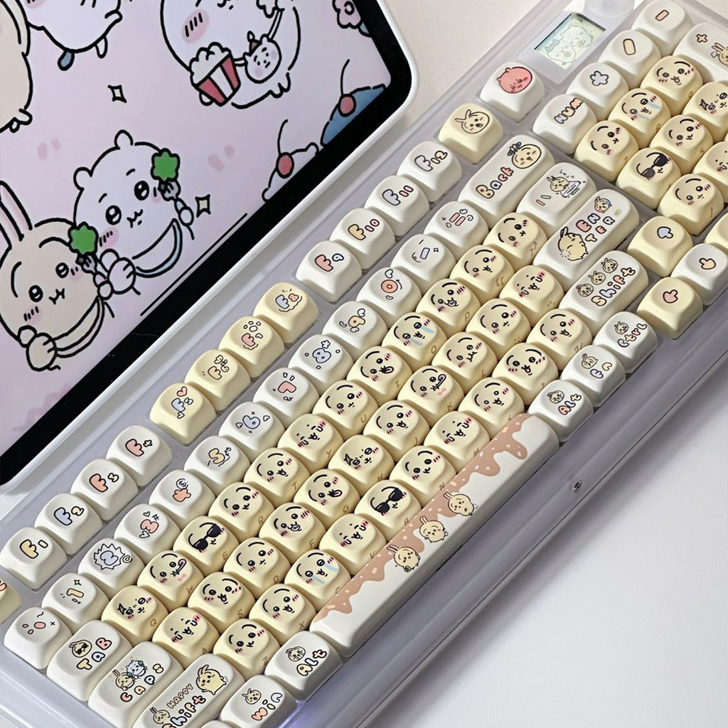 Usagi Keycap Chiikawa Hachiware XOA Profile PBT Thuốc nhuộm năm mặt ...
