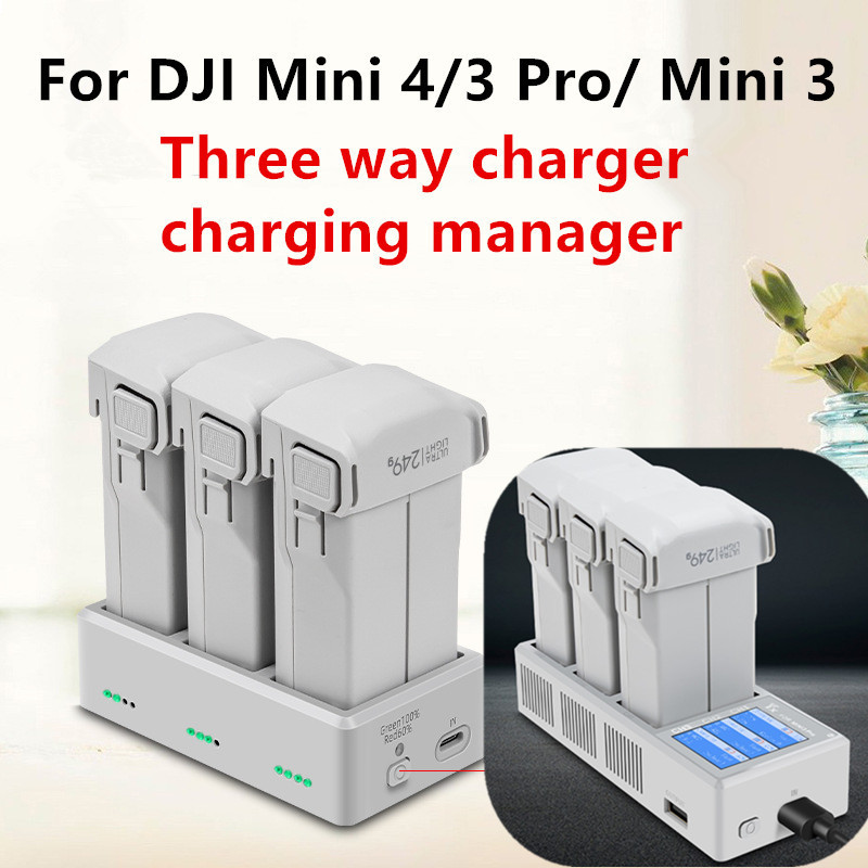 Dành Cho DJI Mini 4 / 3 Pro / Mini 3 Bộ Sạc Ba Chiều Sạc USB Drone Phụ ...