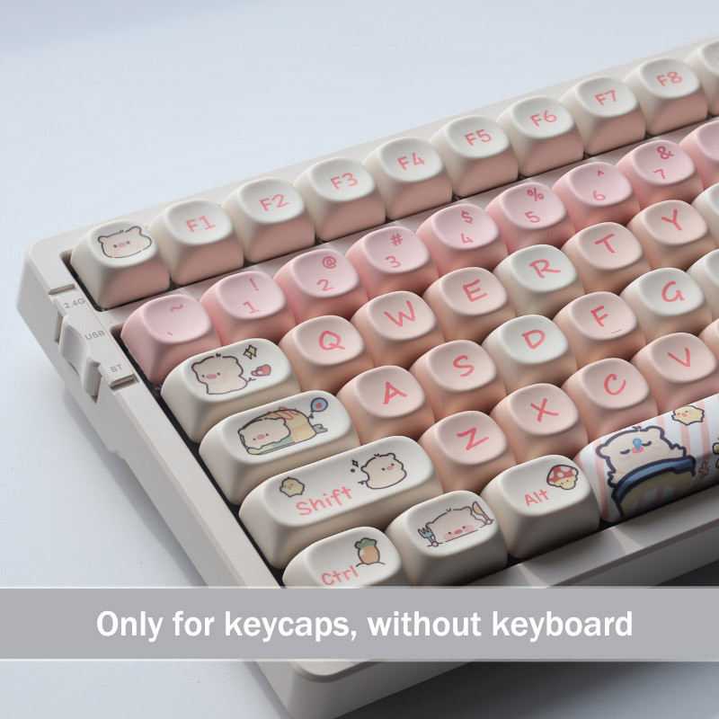 Laifen Keycap heo con màu hồng MOA chiều cao PBT keycap năm mặt thăng ...