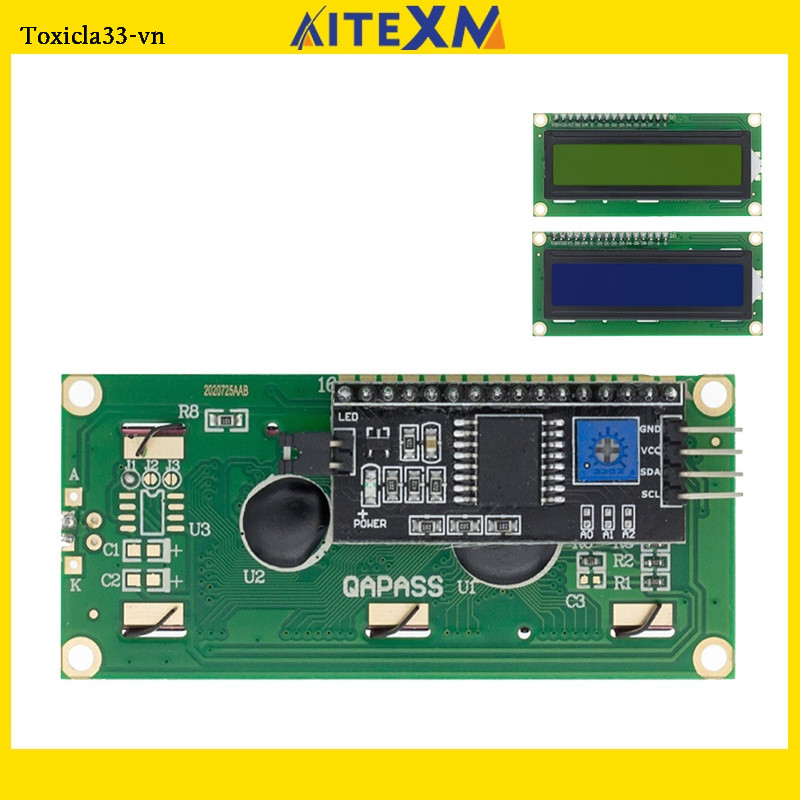 Mô Đun Màn Hình LCD Xanh Dương IIC/I2C 1602 Cho arduino 1602 LCD UNO r3 ...