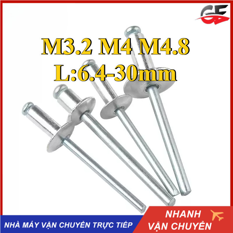 Đinh rút inox， Đinh tán lõi mũ lớn Đinh tán Mũ đầu lớn inox 304 Kéo đinh tán Đầu tròn Willow ...