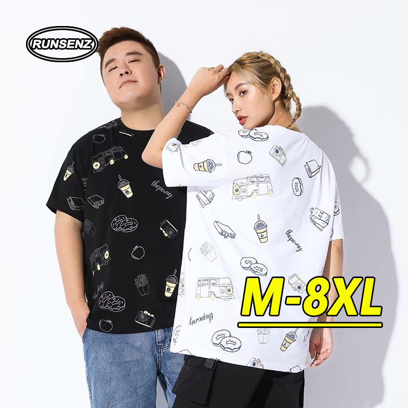 M-8xl Fat Man Thời Trang Tay Ngắn Tee Nam Plus Size Top Áo Sơ Mi Quá Khổ | Shopee Việt Nam