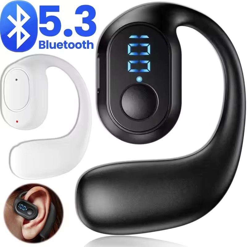 Màn hình LED Tai nghe Bluetooth 5.3 không dây - Tai nghe gọi tai nghe thể thao giảm tiếng ồn nhẹ ...