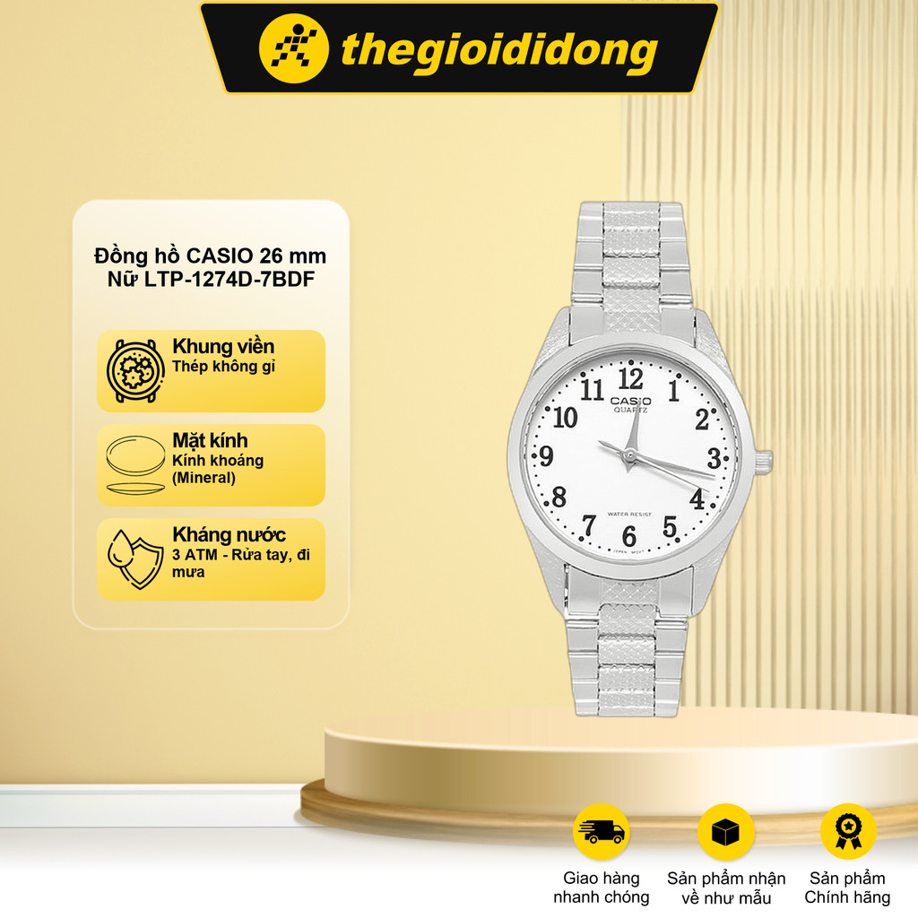Đồng hồ CASIO 26 mm Nữ LTP-1274D-7BDF | Shopee Việt Nam