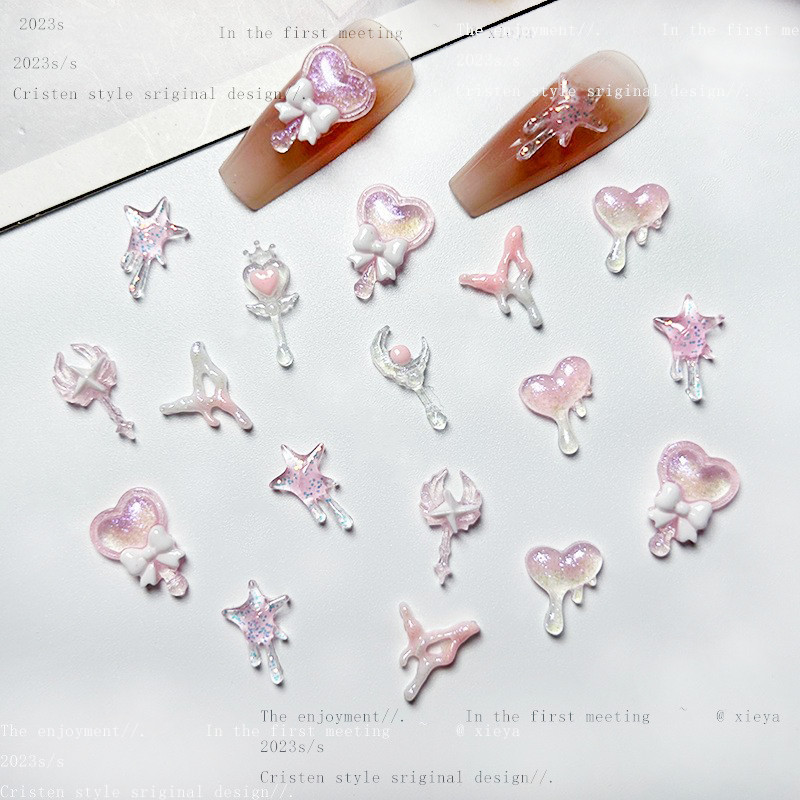 Bộ 50 Mới Beauty Girl Magic Banto Nail Town Hồng Fairy Stick Luming ...