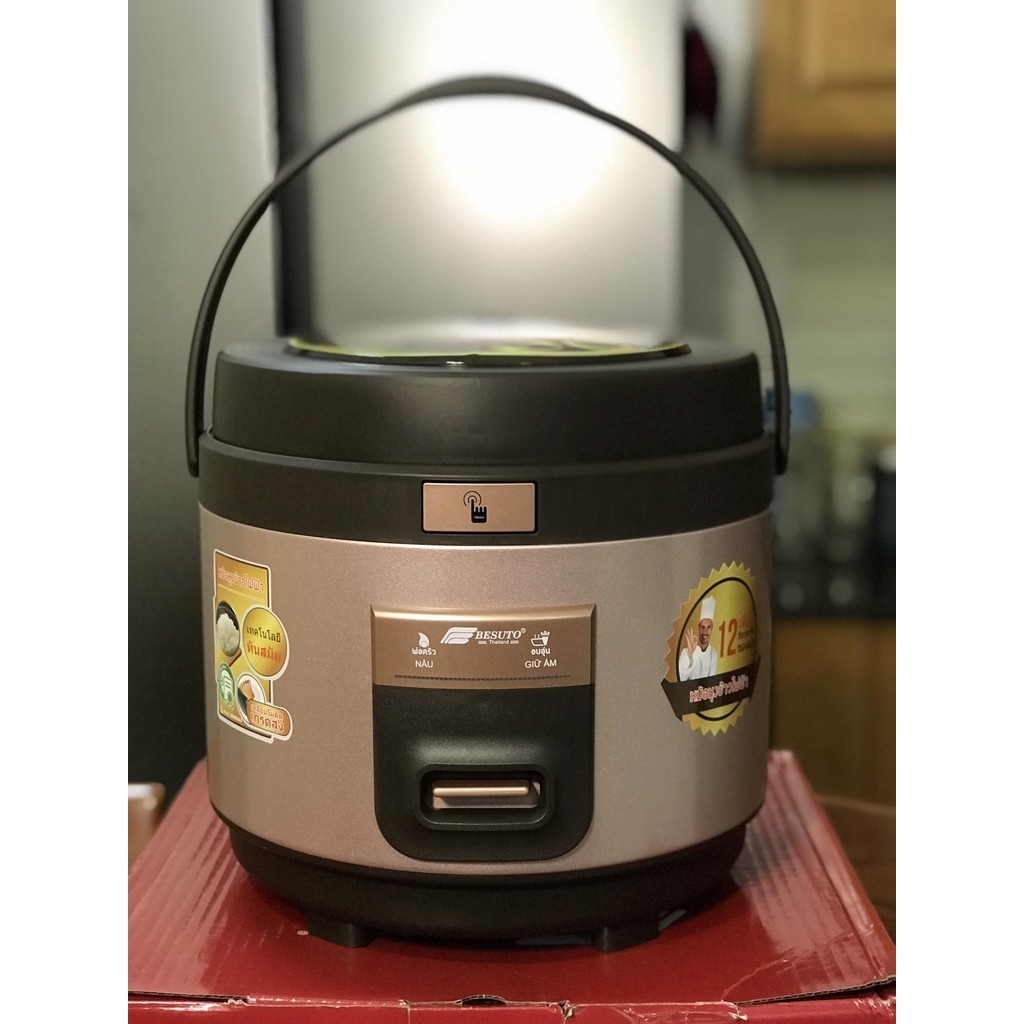 Nồi cơm điện Thái Lan quai xách dung tích 1L2 1L8 2L2 Besuto lòng niêu chống dính nấu cơm ngon ...