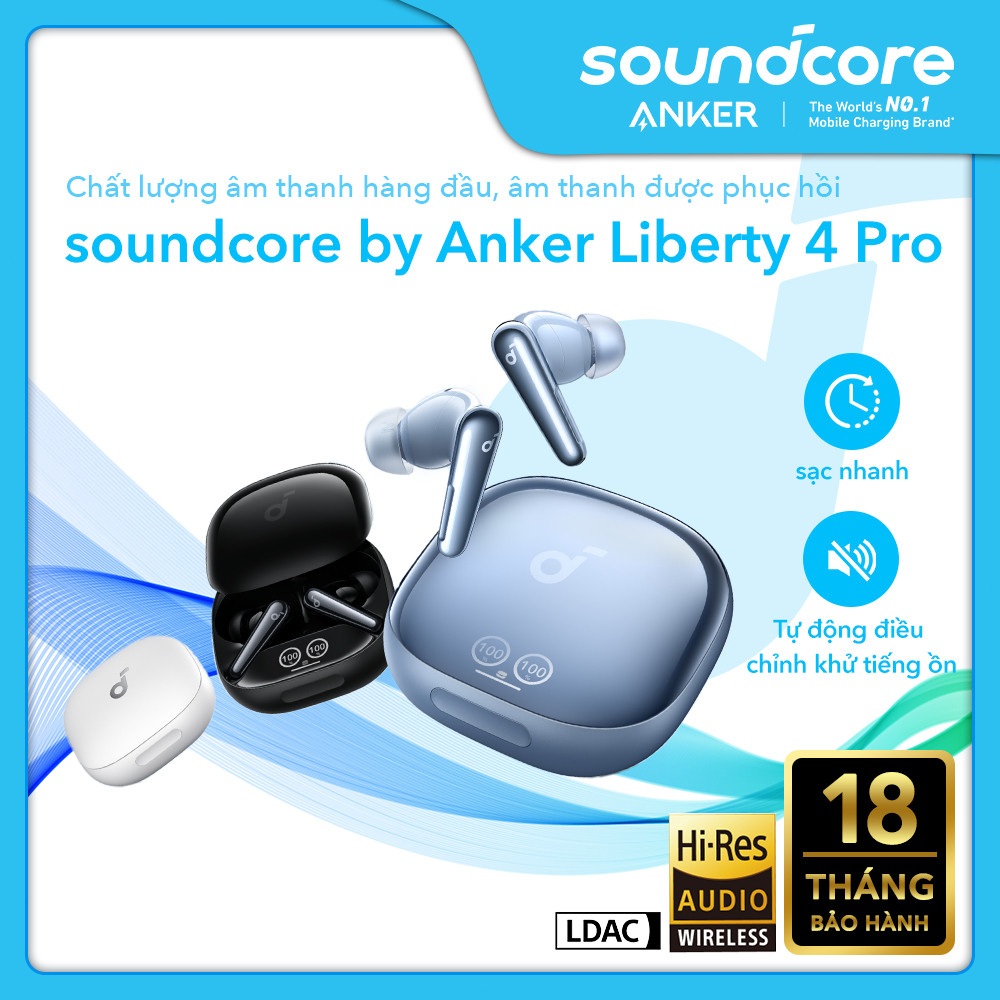 Tai nghe không dây Anker Soundcore Liberty 4 Pro - A3954 chống ồn Hi-Fi ...