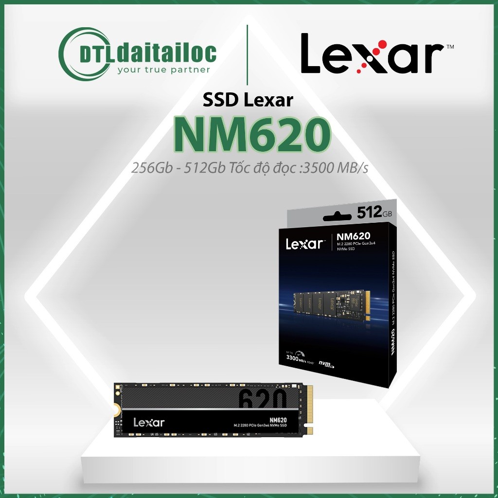 Ổ cứng SSD Lexar NM620 256GB 512GB M2 PCIE Gen 3x4 (LNM620X256G-RNNNG) | Chính Hãng | Bảo hành ...