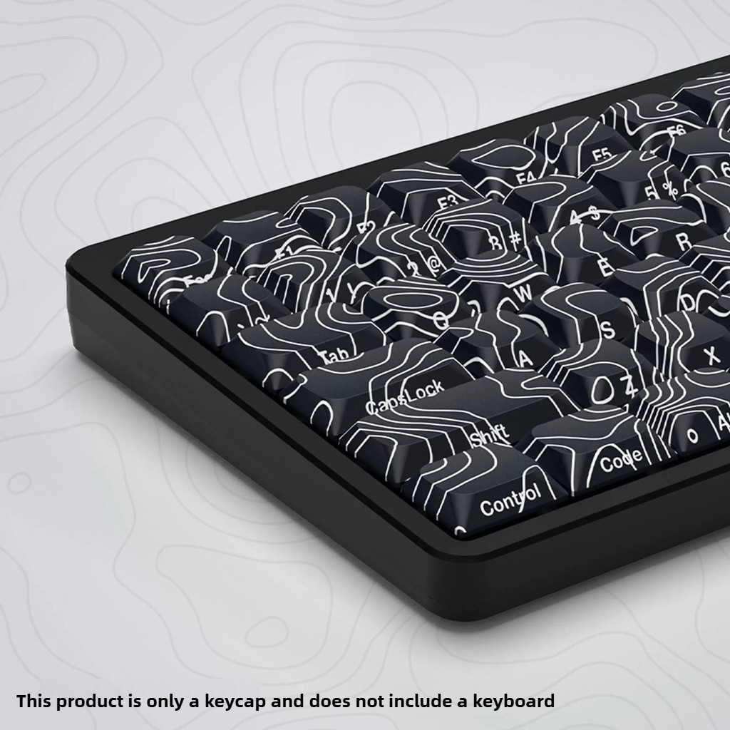 Địa hình Cấu hình thấp Keycaps JWA Profile Đen Trắng Đường viền Chất ...