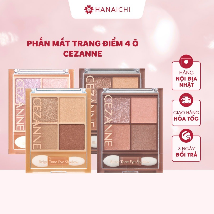 Phấn mắt trang điểm Cezanne Bitter Tone Eye Shadow 4 ô bền màu, lâu ...
